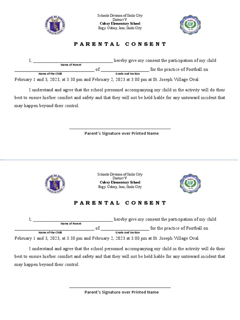 Parents Consent | PDF