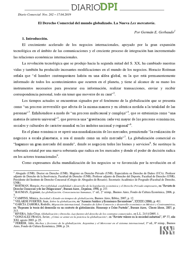 La Nueva Lex Mercatoria | PDF | Globalización | Derecho privado