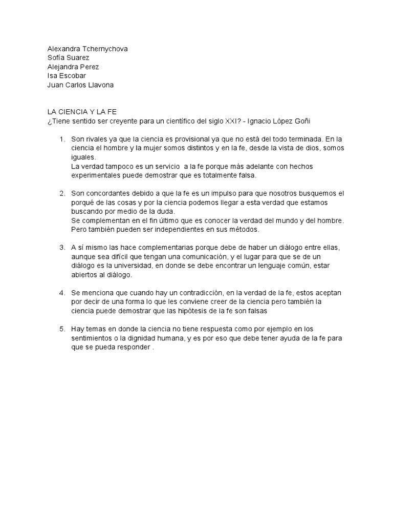 Ciencia y fe: ¿Rivales o complementarias? | PDF | Filosofía