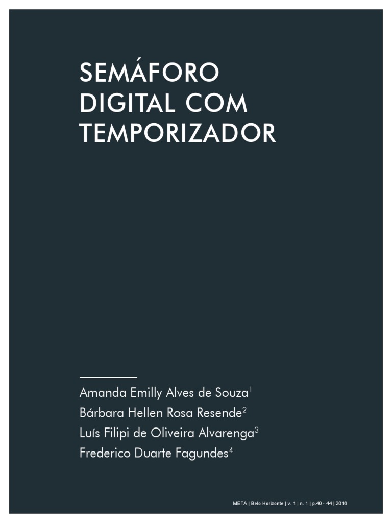 Semáforo Digital com Temporizador | PDF | Eletrônicos digitais | Semáforo