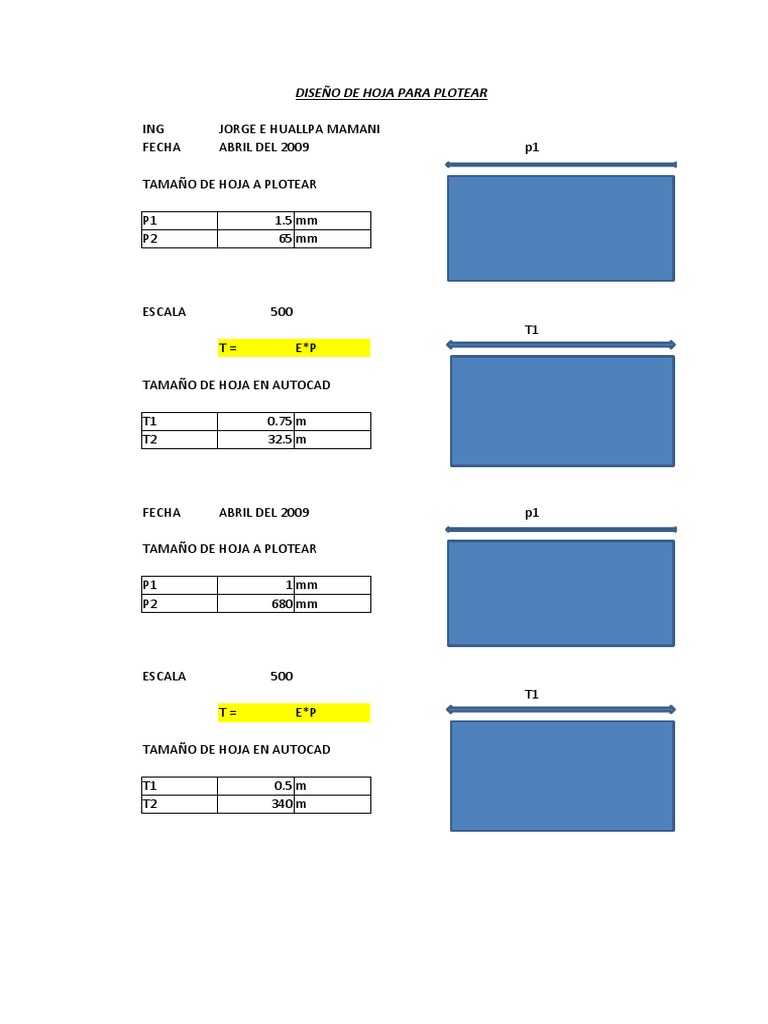 Diseño de Hoja para Plotear | PDF