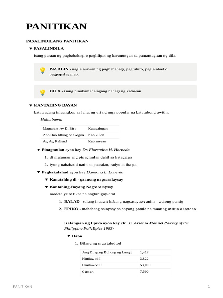 PANITIKAN | PDF