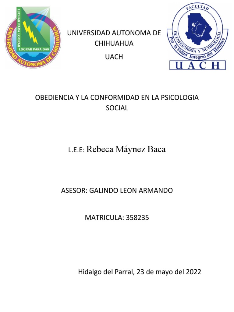 Conformidad y Obediencia en Psicología Social | PDF | Conformidad ...