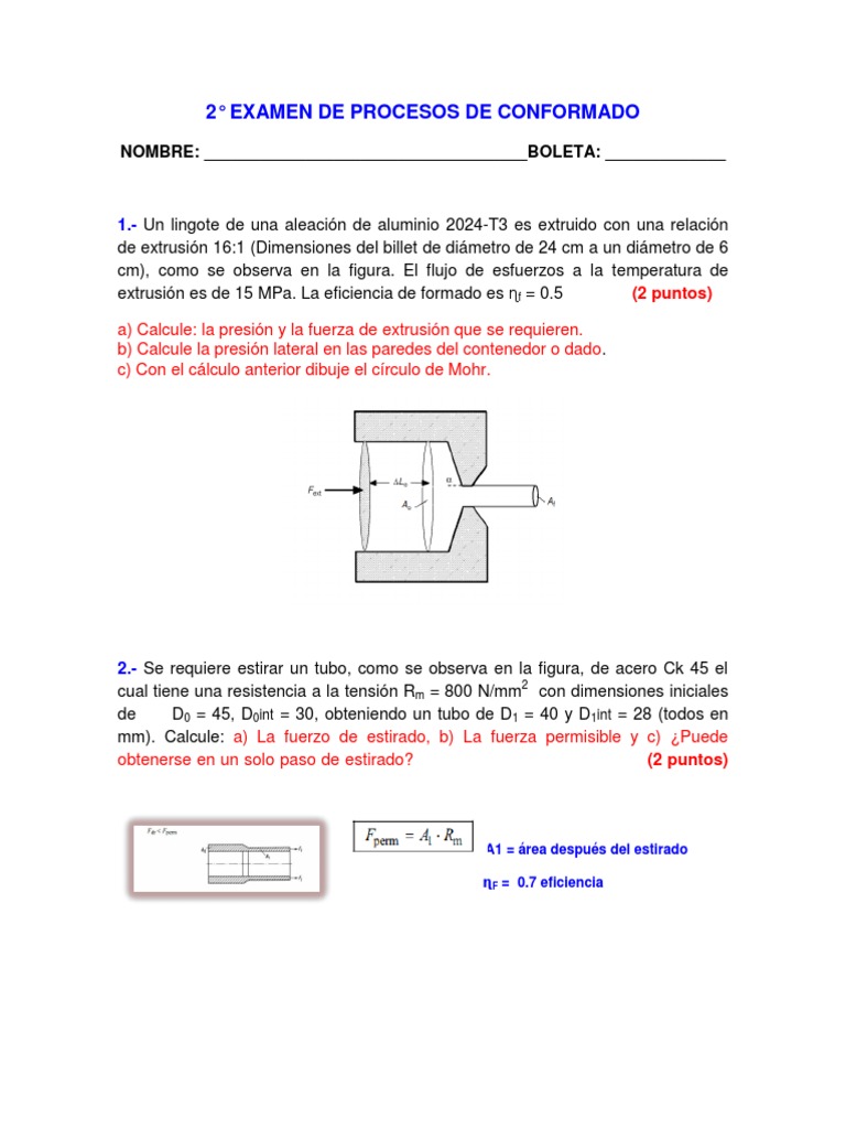 Procesos de Conformado 2° 2023 | PDF