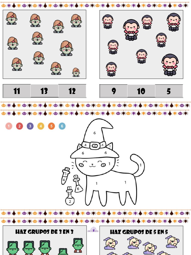 Cuadernillo Números Halloween | PDF