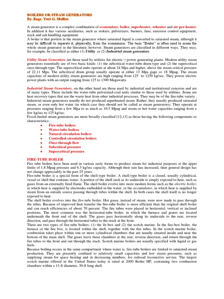 Boiler or Steam Generators 2020 | PDF