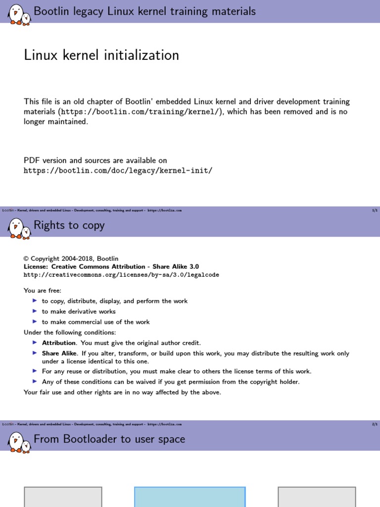 Bootlin Kernel Init | PDF | Booting | Thread (Computing) Bootlin Kernel Init | PDF | Booting | Thread (Computing)