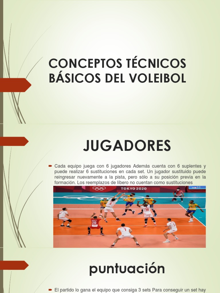 Conceptos Técnicos Básicos Del Voleibol | PDF | Vóleibol