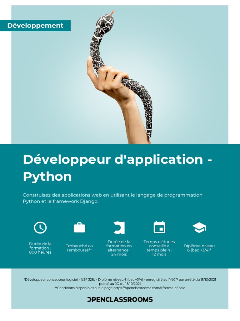 518 Developpeur Dapplication Python FR FR Standard | PDF | Python (Langage de programmation ...