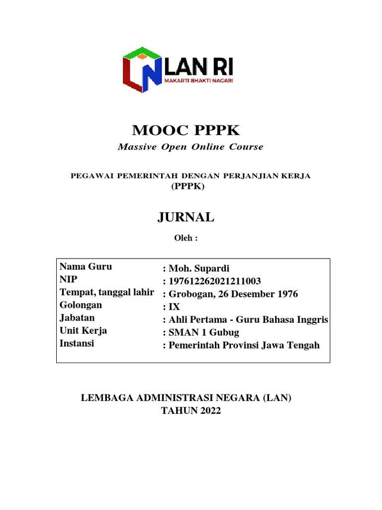 Jurnal Mooc Moh. Supardi | PDF