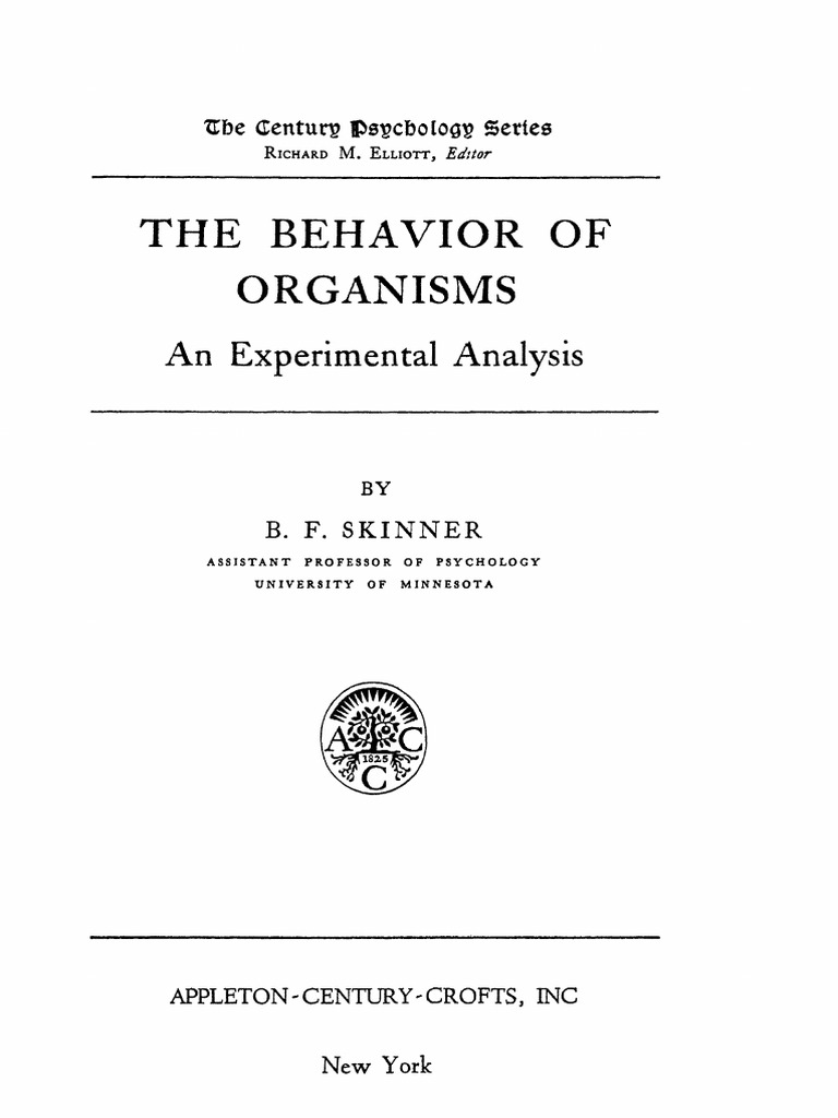 The Behavior of Organisms | PDF