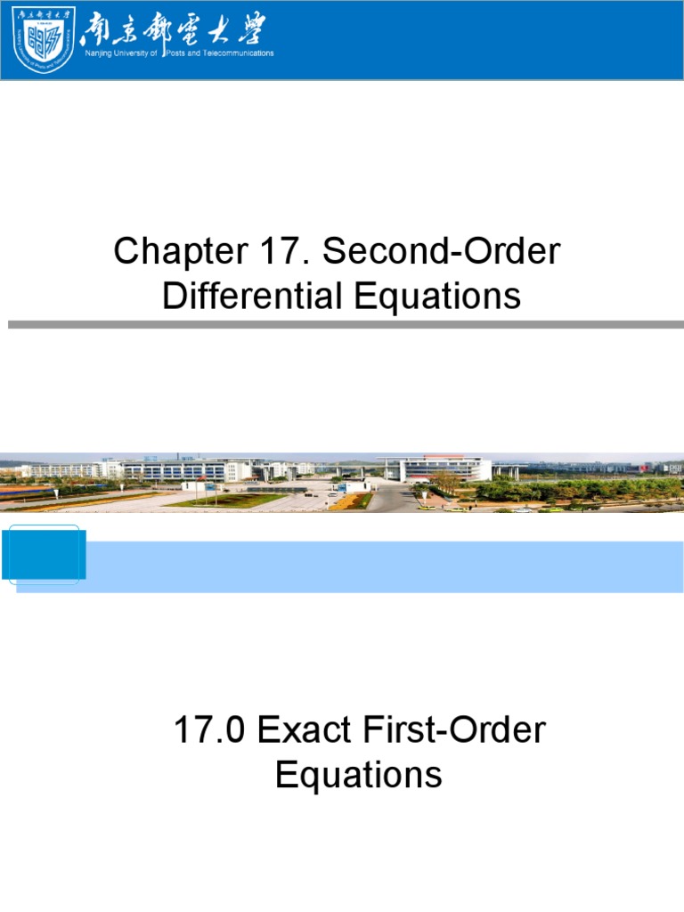 Chapter 17 Second Order Differential Equations Pdf Ordinary Differential Equation Equations