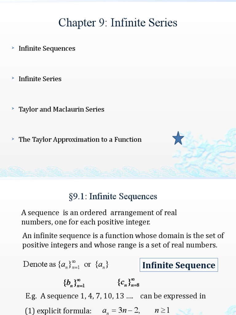 Chapter 9 Infinite Series | PDF | Sequence | Series (Mathematics)