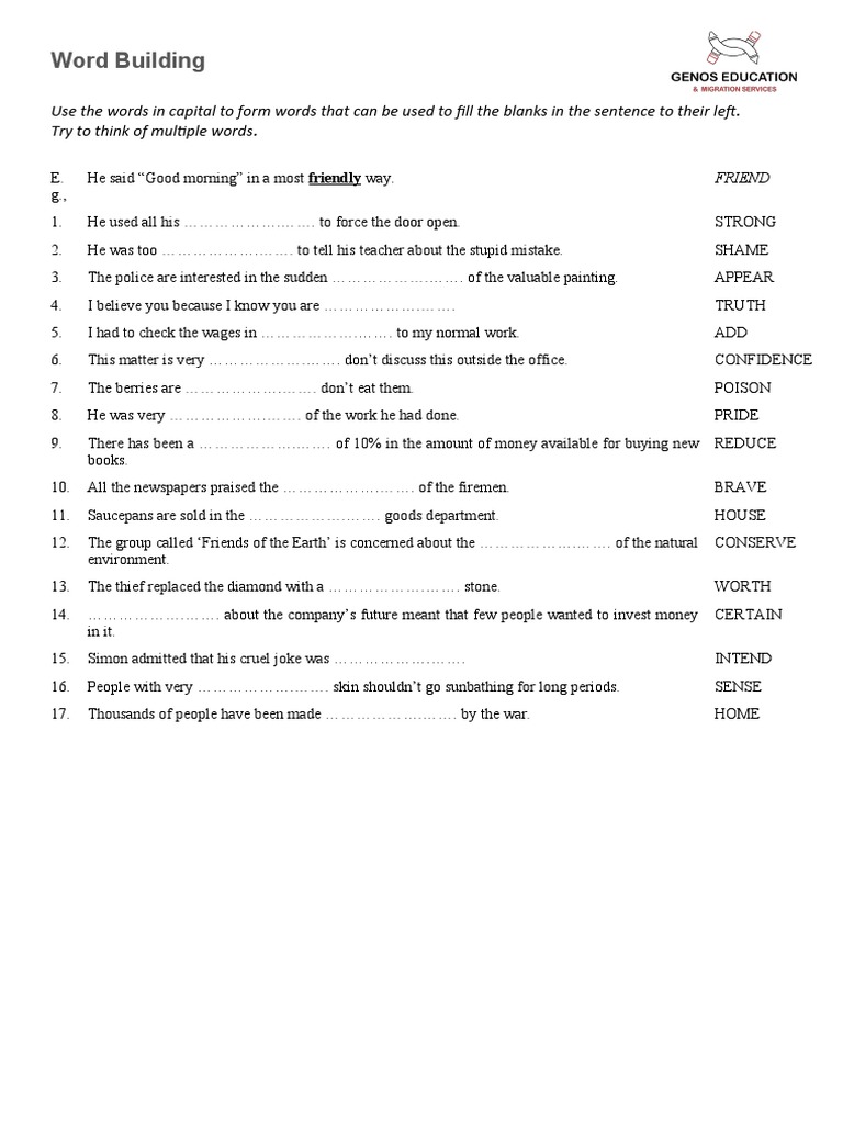 Word Building | PDF | Language Arts & Discipline | Home & Garden