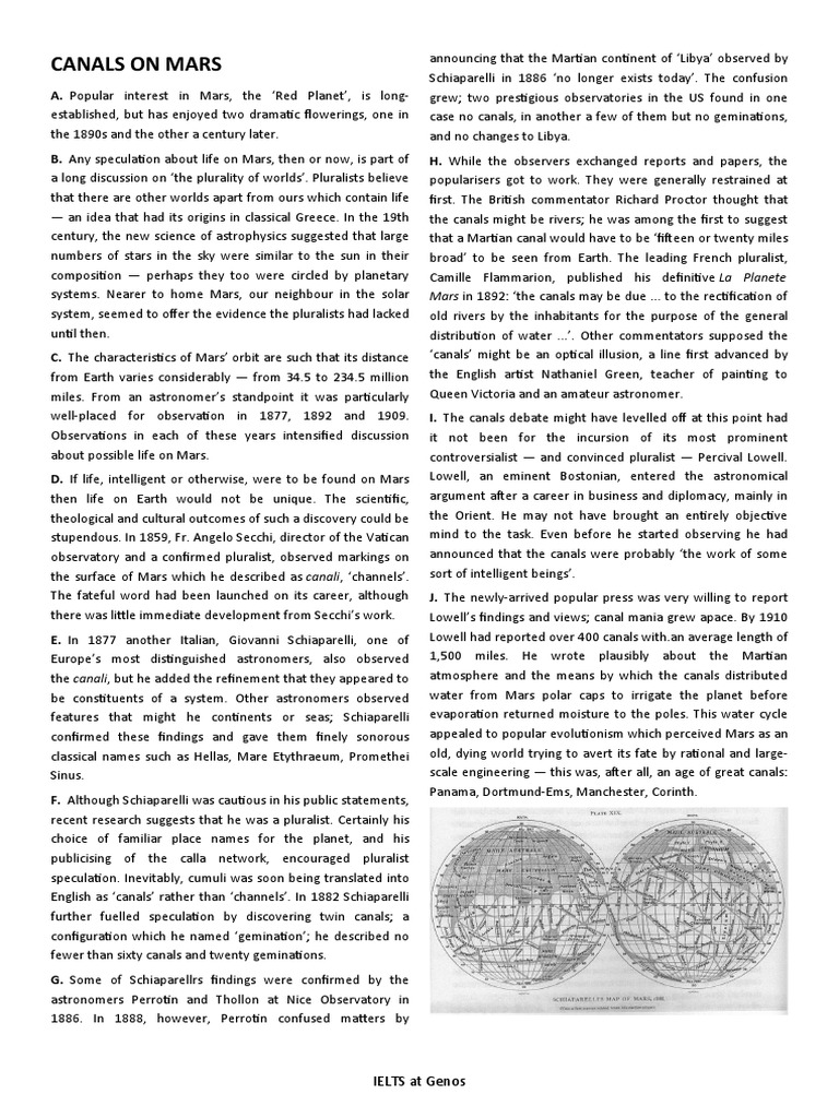 Mars Pdf Mars Astronomy