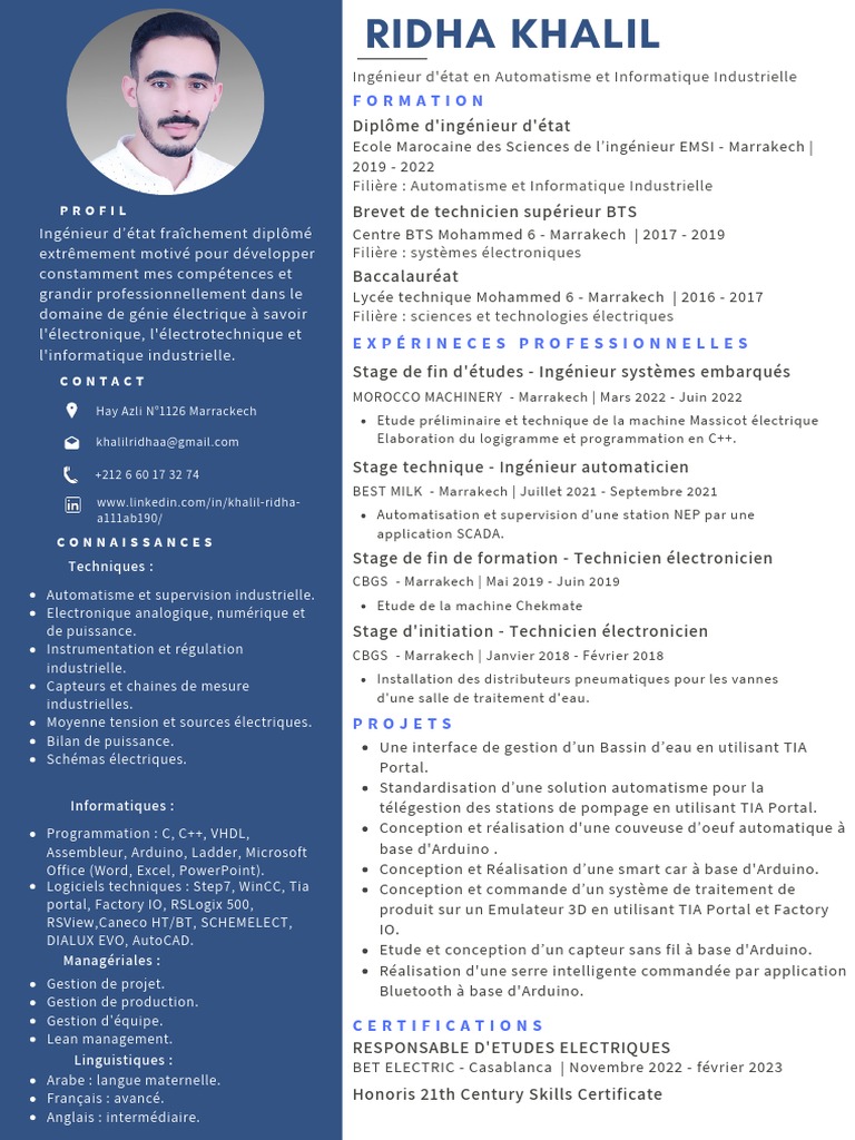 CV Khalil Ridha-1 | PDF