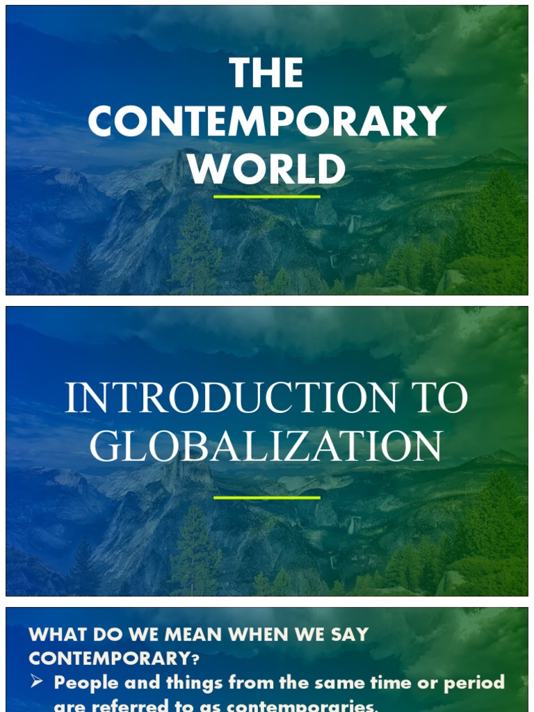 The Contemporary World Prelim | PDF | International Financial ...
