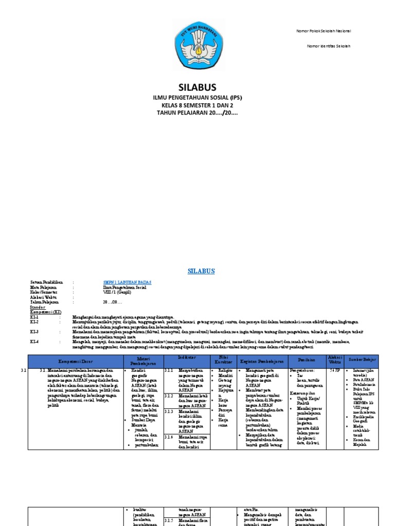 Silabus IPS Kelas VIII | PDF