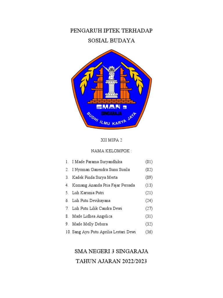 Dampak Iptek Terhadap Sosial Budaya | PDF
