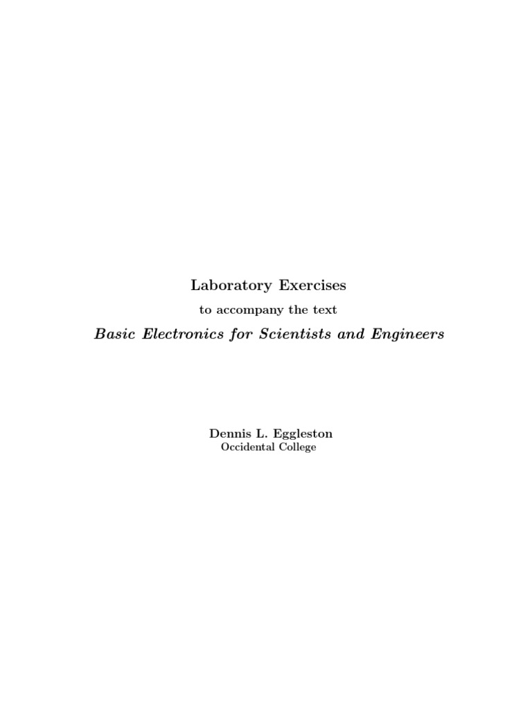 Laboratory Exercises | PDF | Amplifier | Operational Amplifier Laboratory Exercises | PDF | Amplifier | Operational Amplifier