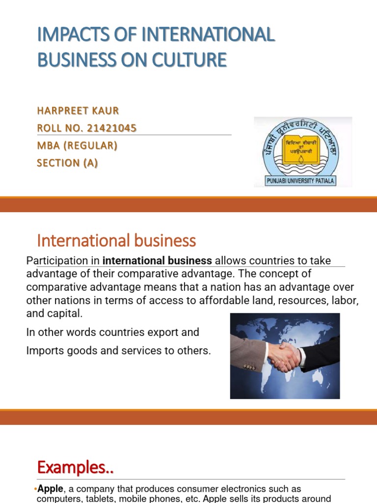 Cultural Impacts of International Business | PDF | Product (Business ...