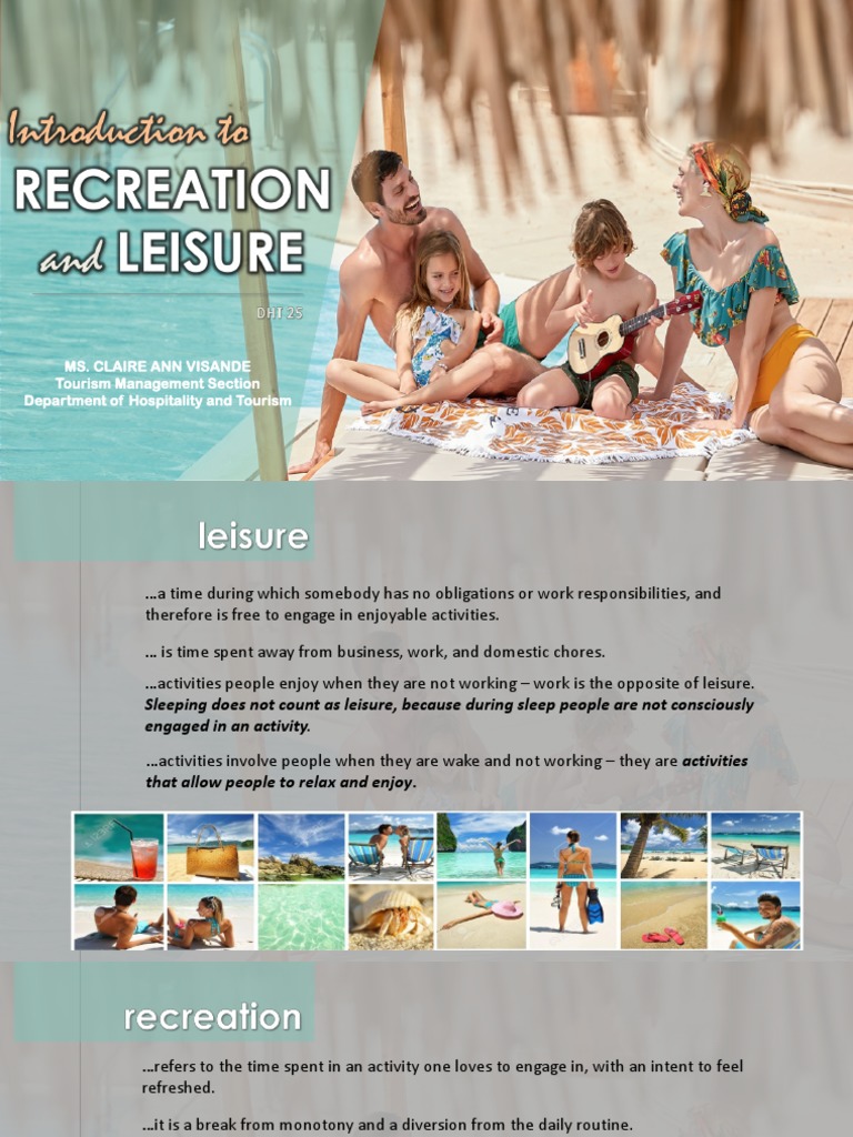 Introduction To Recreation and Leisure | PDF | Recreation | Leisure