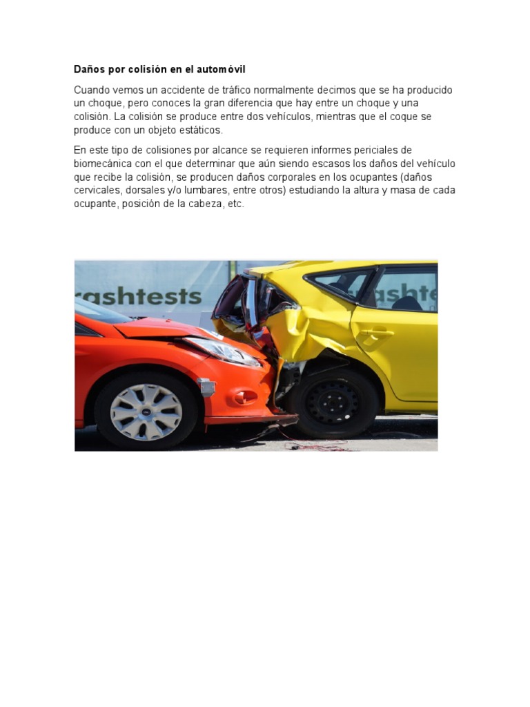 Daños Por Colisión en El Automóvil | PDF