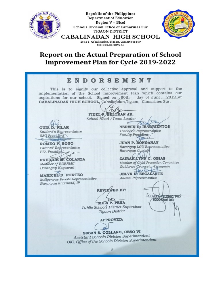 Documentation Report On The Actual Preparation of SIP Process | PDF | Evaluation | Learning