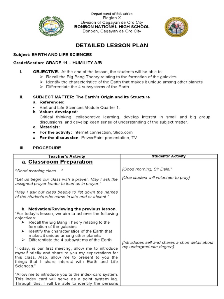 Earth and Life Science Lesson 1 | PDF | Atmosphere | Sun