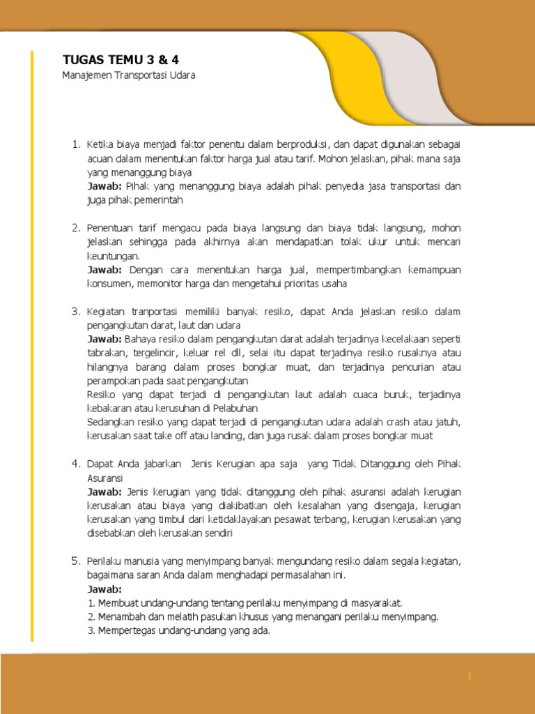 TUGAS TEMU 3 DAN 4 TRANSPORTASI UDARA - Syifa Rizki Agnesia | PDF