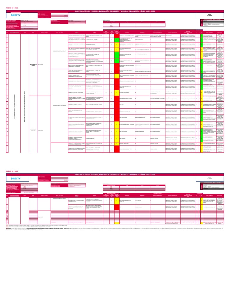 OK ANEXO 02 Formato IPERC de Linea Base - 2023 | PDF | Electricidad | Ingenieria Eléctrica