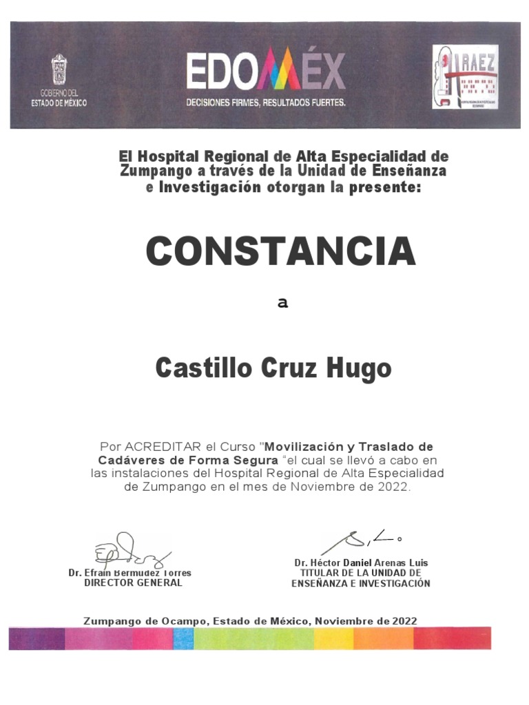 Constancia Editable Hospital | PDF
