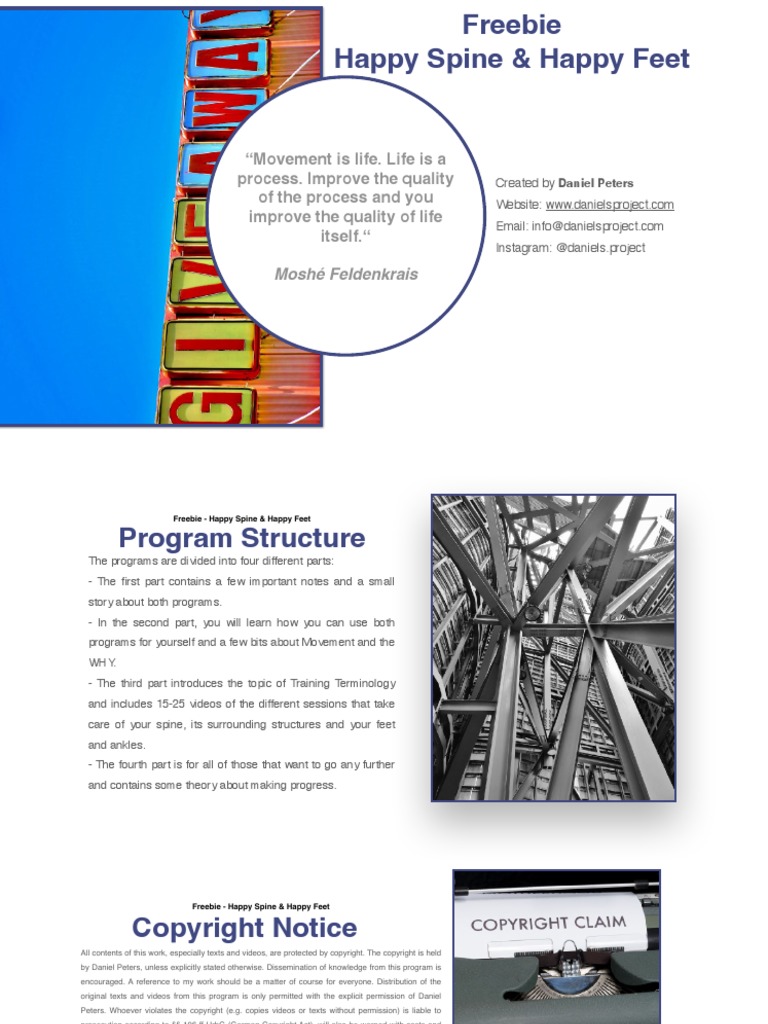 Freebie Happy Spine Program And Happy Feet Program Pdf Copyright