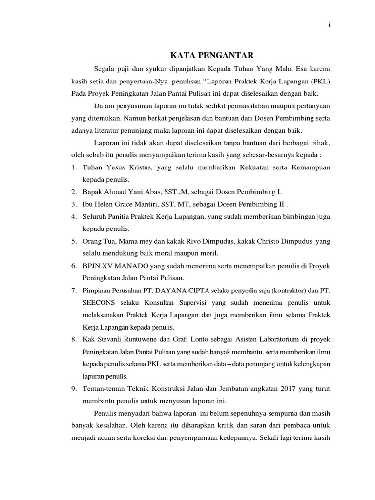 Laporan Praktek Kerja Lapangan | PDF Laporan Praktek Kerja Lapangan | PDF