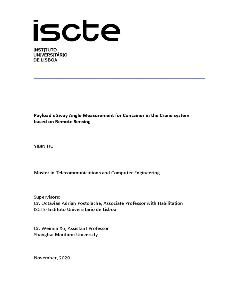 Payload's Sway Angle Measurement For Container in The Crane System ...