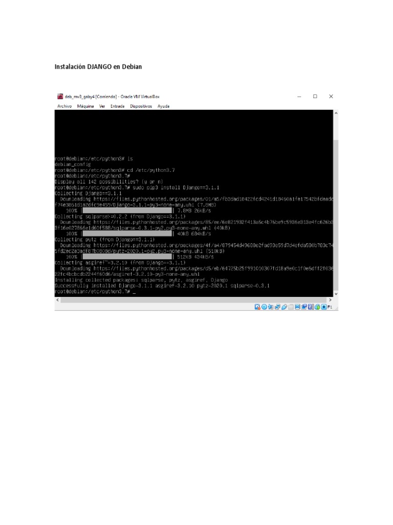 Instalación Django En Debian Pdf Juegos Y Actividades Tecnología E Ingeniería 