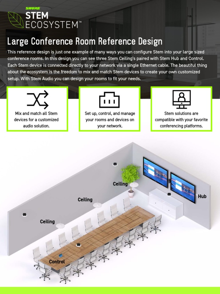 Stem - Large Conference Room Reference Design - E - 2.0 | PDF
