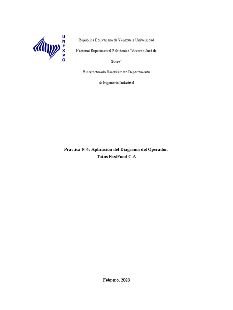 Diagrama Del Operador | PDF