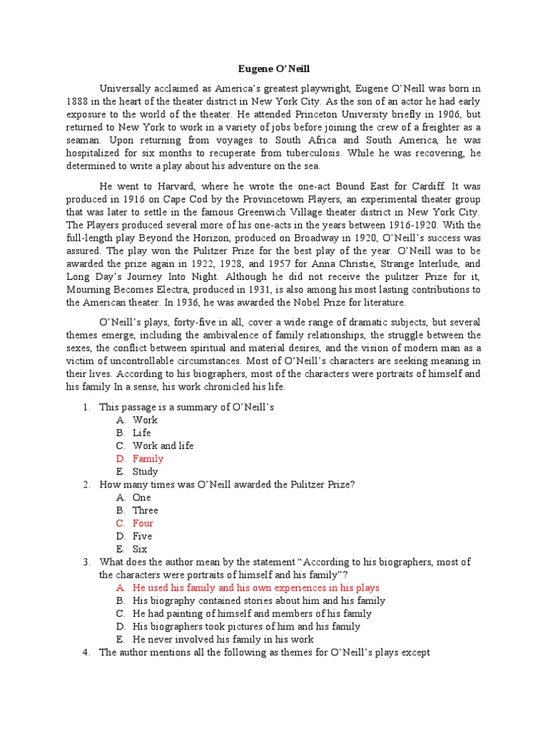 SASING | PDF | Eugene O'neill