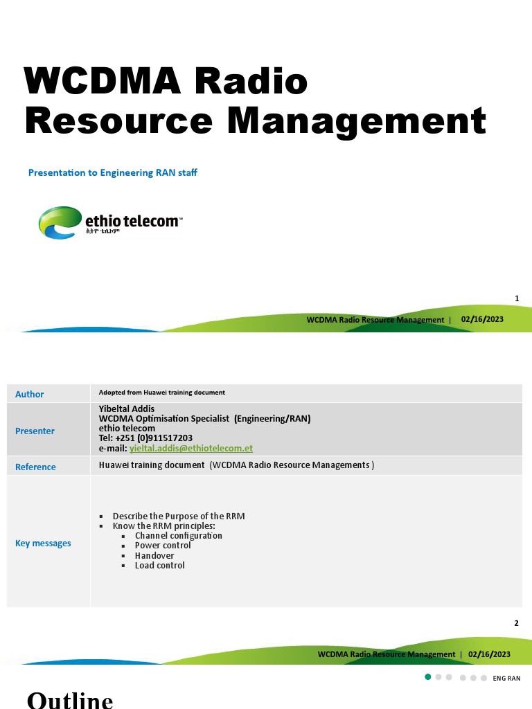 WCDMA Radio Resource Management Overview | PDF | Radio Resource Management | Information And ...
