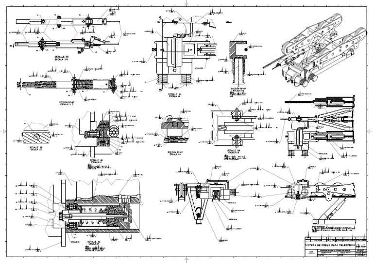 Plano Freno de Teleferico | PDF | Tornillo | Bienes manufacturados