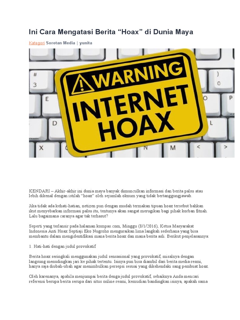 Mengatasi Berita HOAX | PDF