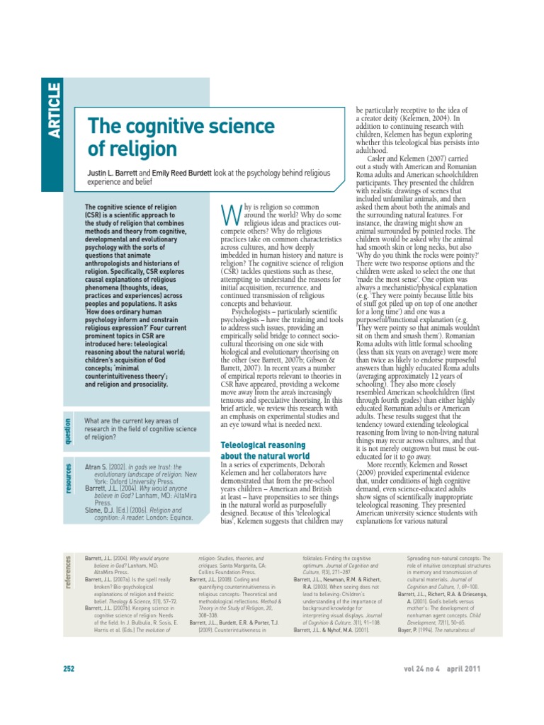 The Cognitive Science | PDF | Theory Of Mind | Reason