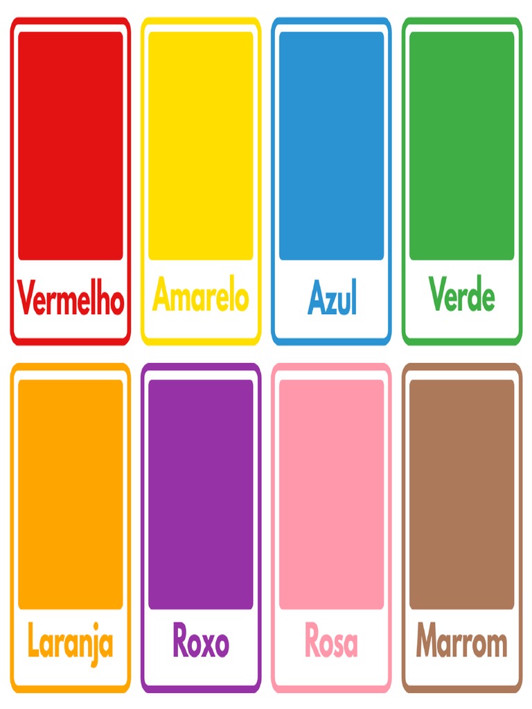 Flashcards Cores em Inglês | PDF