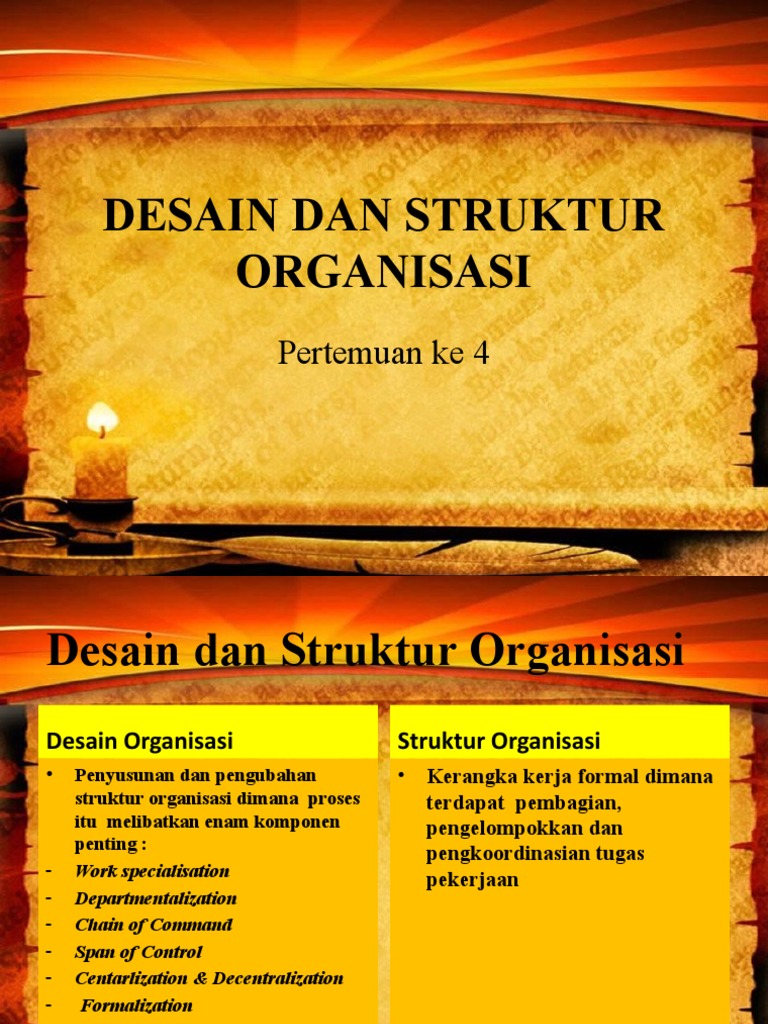 Desain Dan Struktur Organisasi | PDF