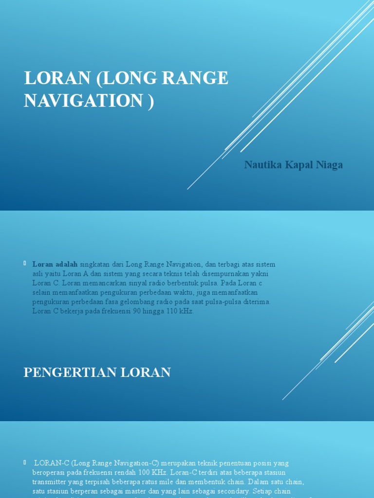 Loran (Long Range Navigation) | PDF