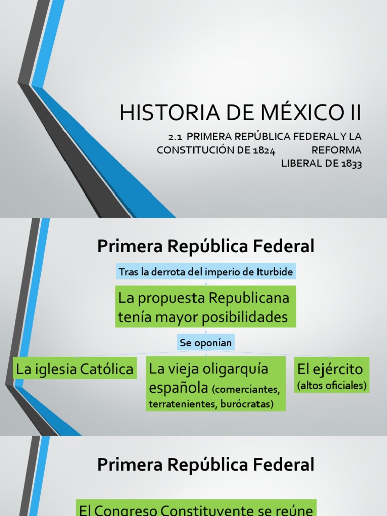 Primera República Federal y Constitución 1824 | PDF | Gobierno