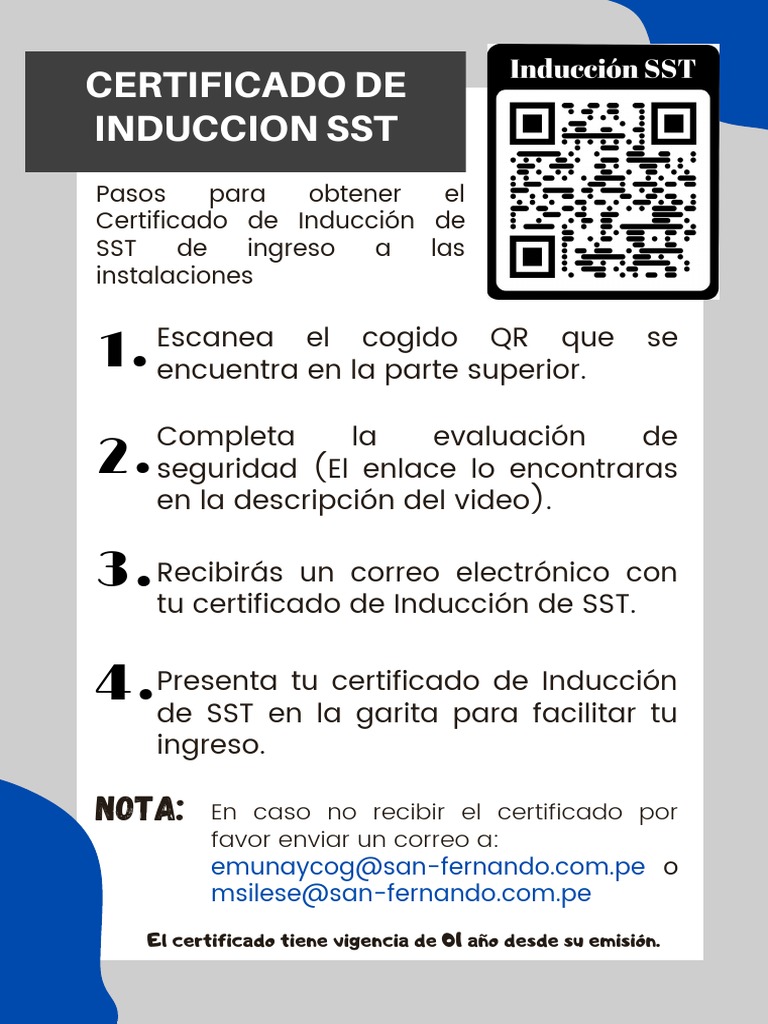 Certificado Inducción SST - SF | PDF | Tecnología