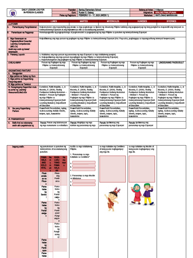 G5 Q3W1 DLL AP MELCs | PDF