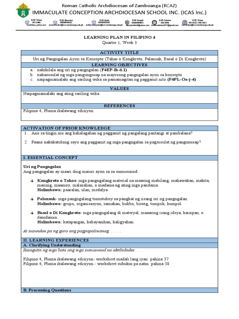 Learning Plan Week 2 | PDF